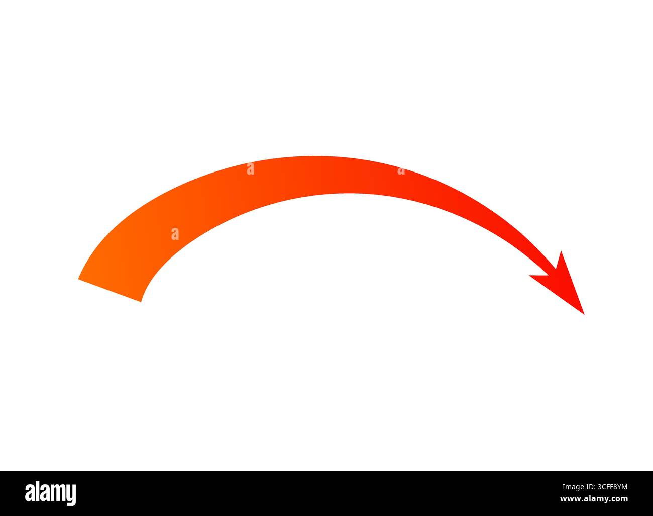 Bold curved arrow showing dynamic motion in war strategy concept Stock ...