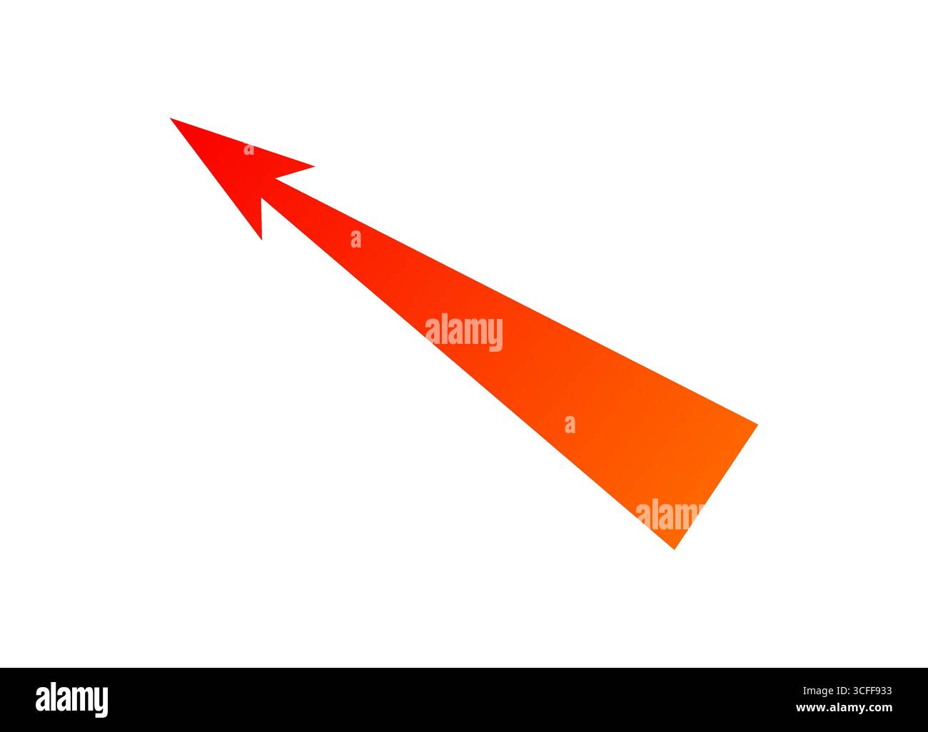 Bold red and orange arrow representing dynamic movement and strategic ...