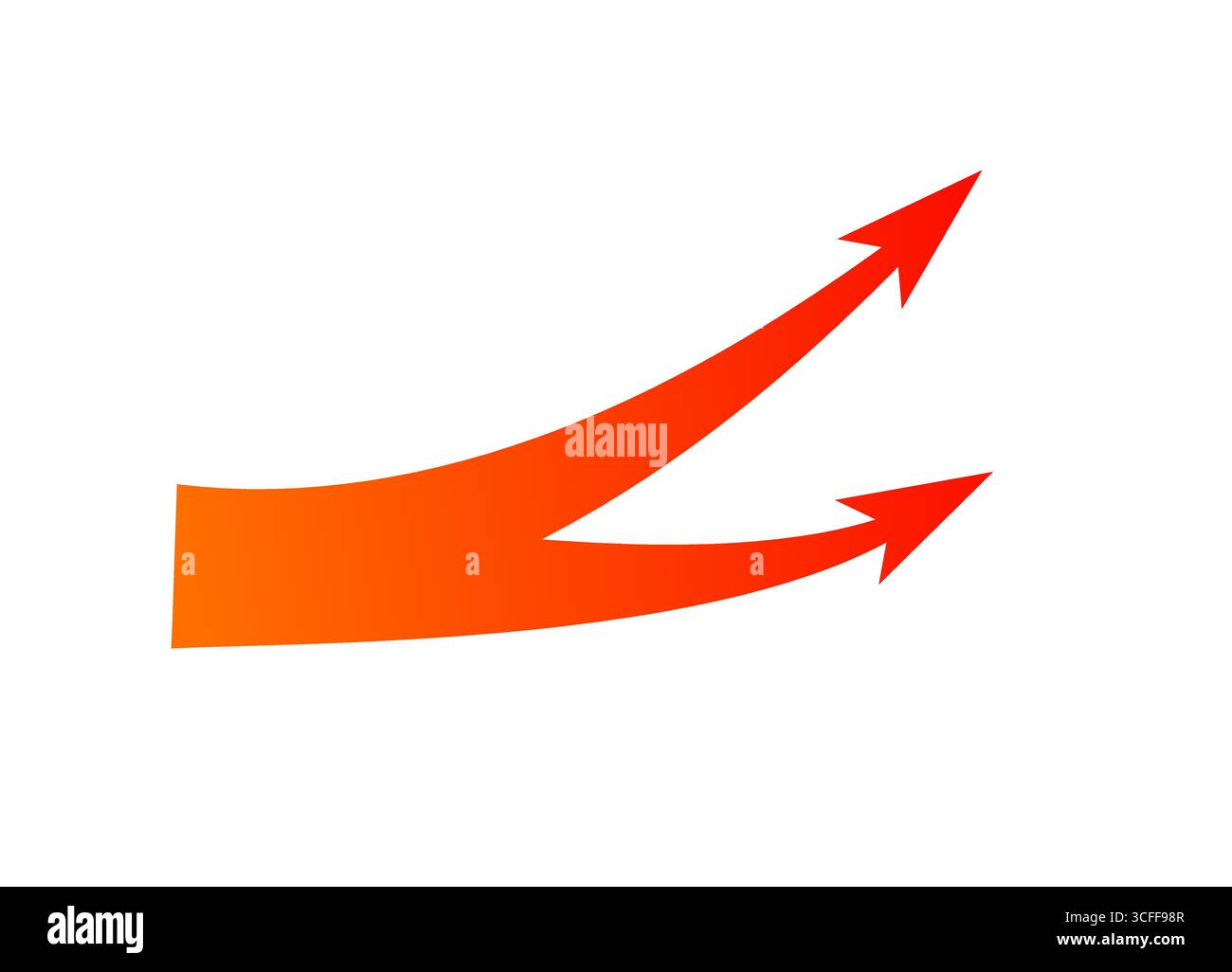 Dynamic curved arrow design showing split strategy in war and tactical ...