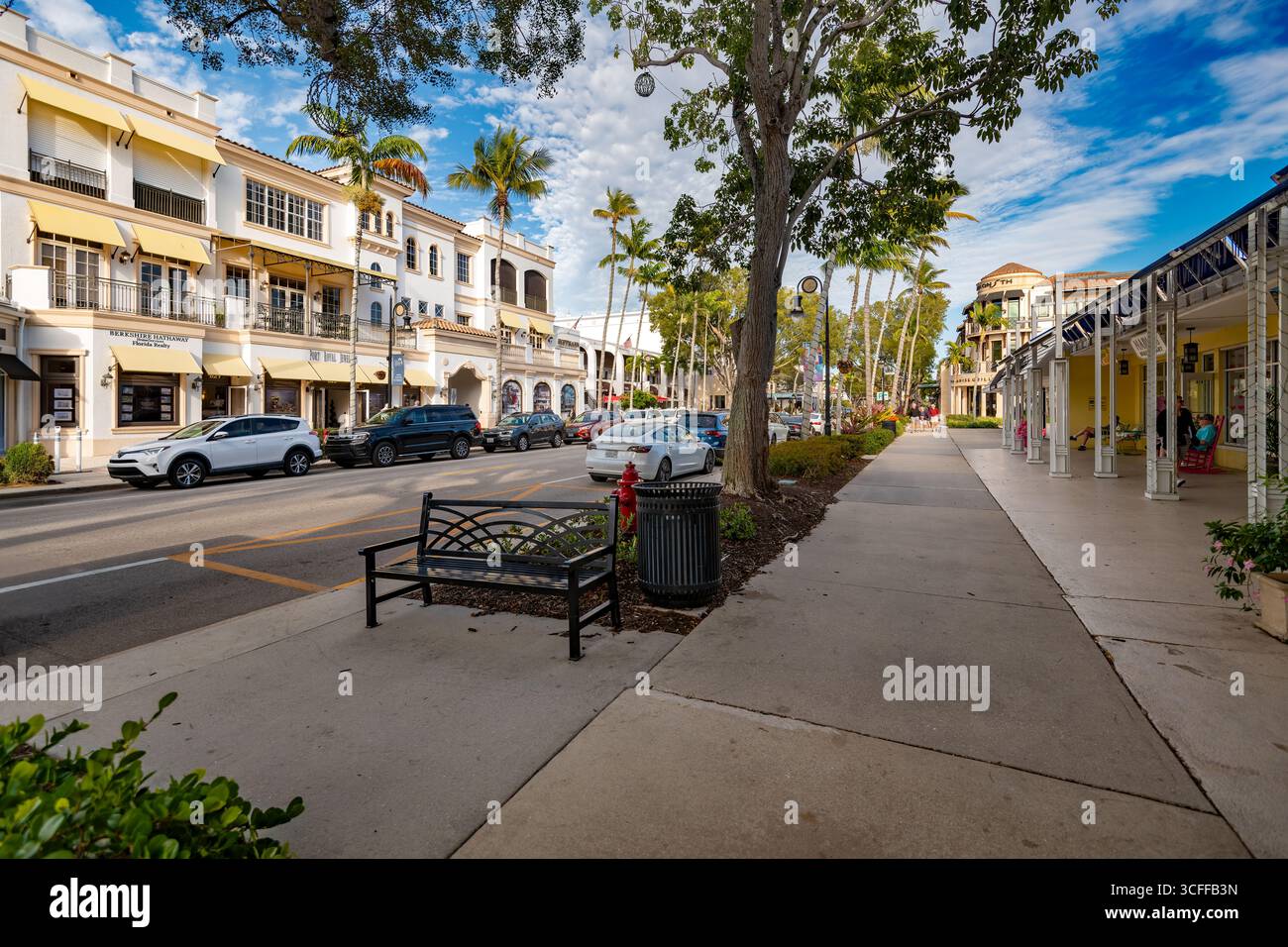 Naples, Florida, United States: A beautiful street scene in downtown ...