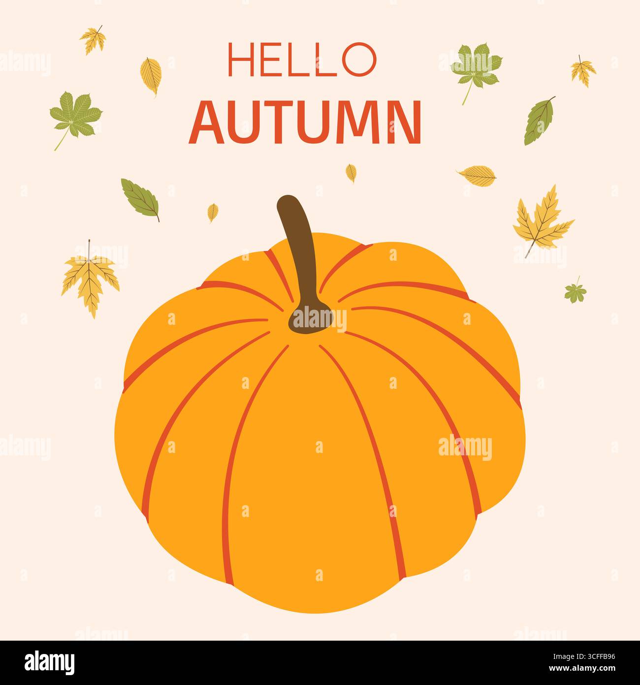 Thanksgiving greeting card autumn leaves Stock Vector Images - Alamy