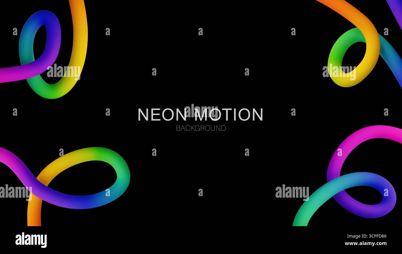 Glowing rainbow curved lines Stock Vector Images - Alamy