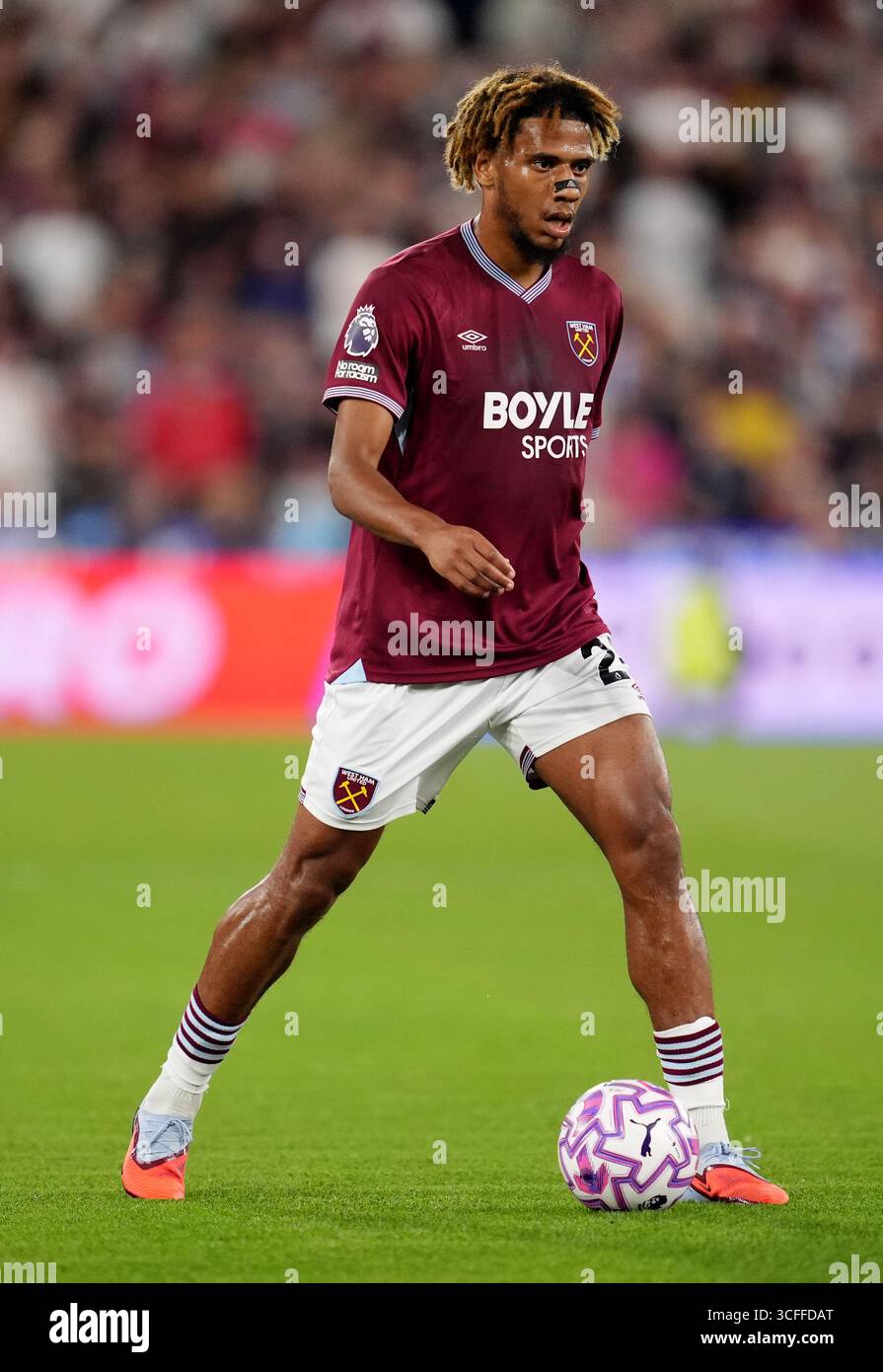 West Ham United's Jean-Clair Todibo during the Premier League match at ...