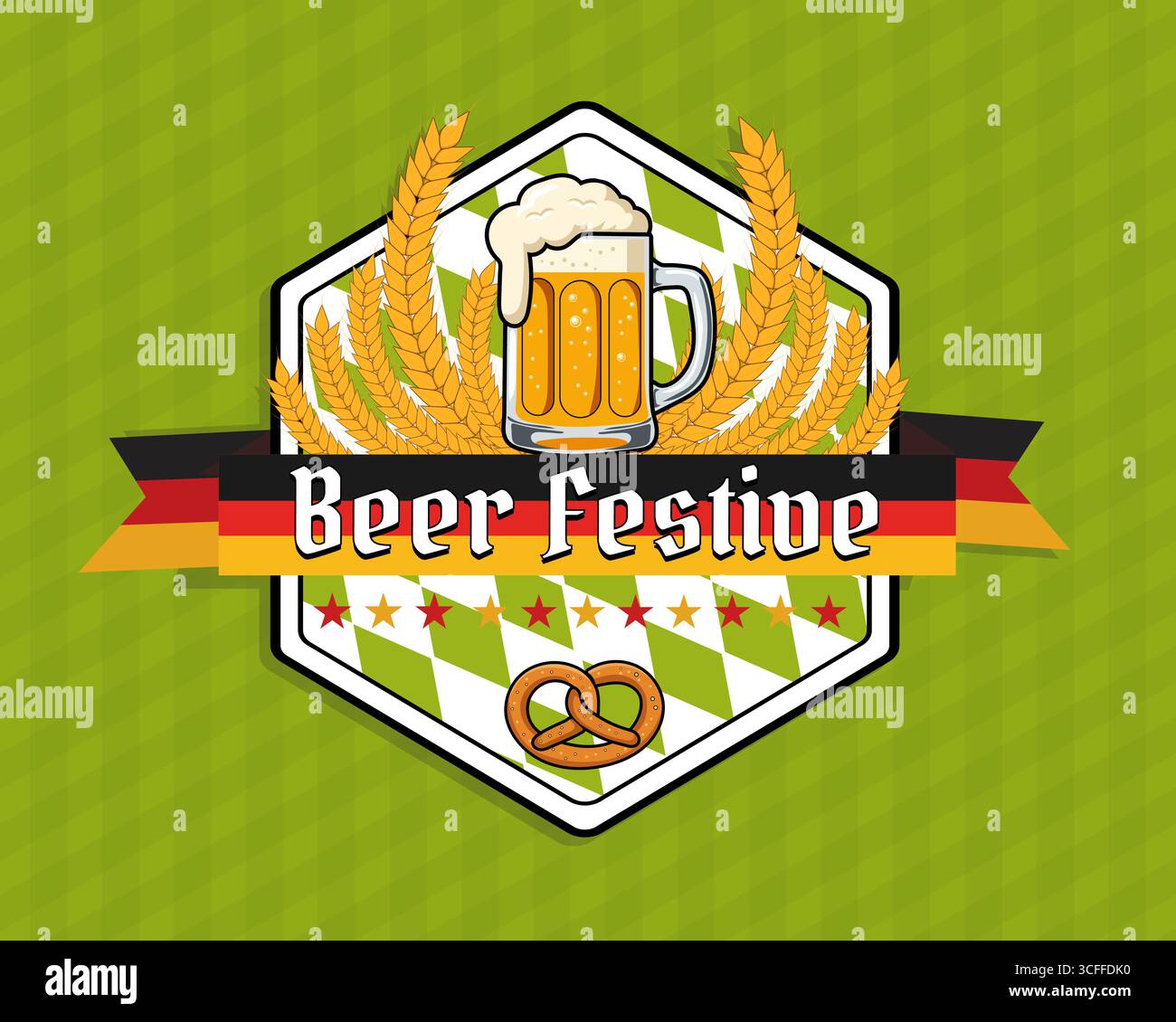 Oktoberfest Social Media Post Template Featuring Beer and Bavarian ...