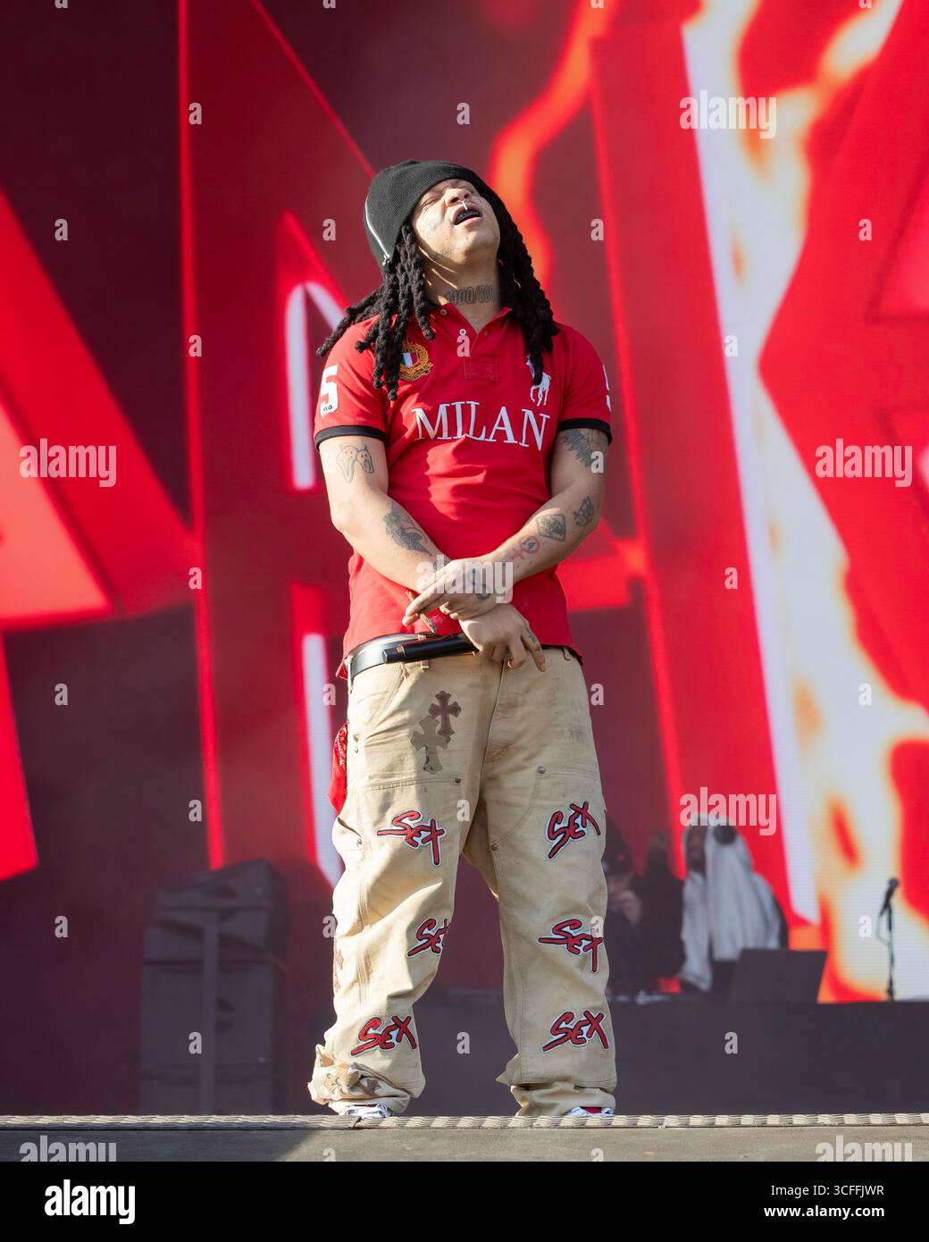 Leeds, England, 22nd August, 2025. Trippie Redd playing the Main Stage ...