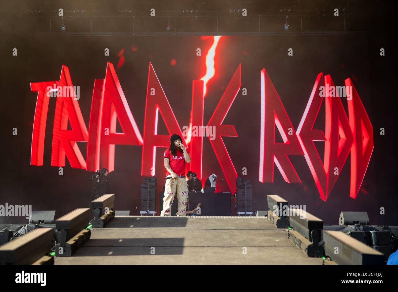 Leeds, England, 22nd August, 2025. Trippie Redd playing the Main Stage ...
