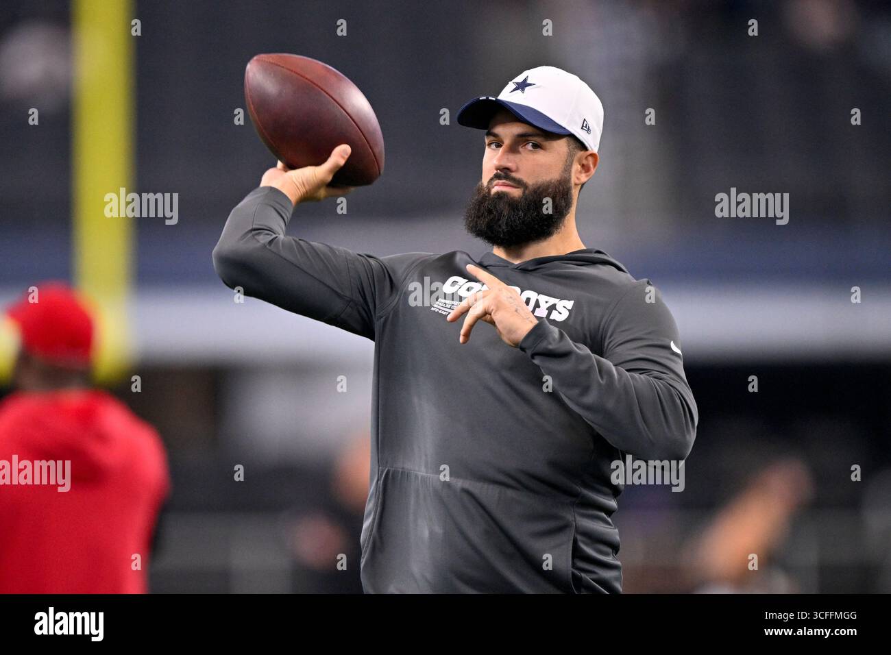 Dallas Cowboys quarterback Will Grier works out prior to a preseason ...