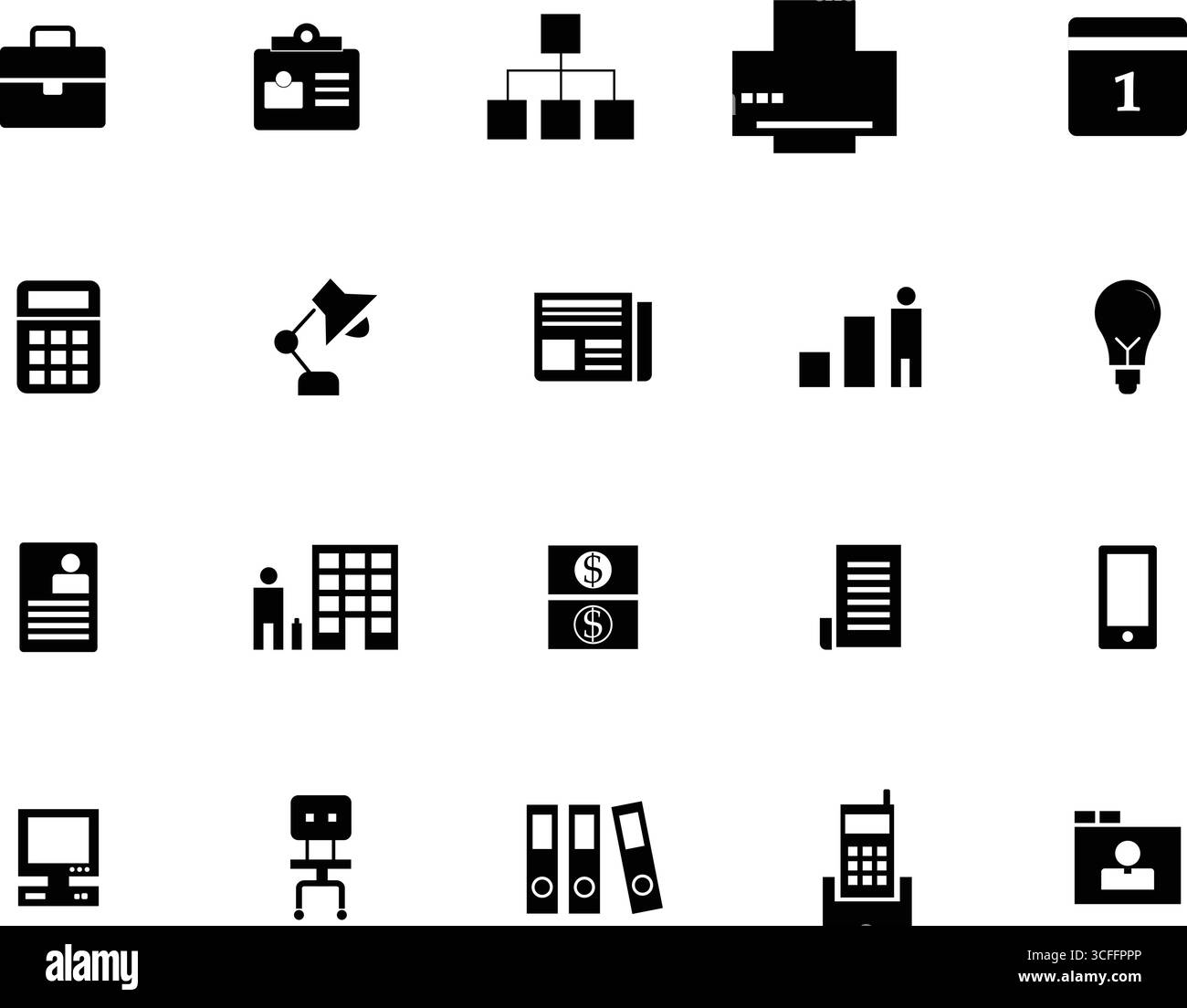 Office productivity set icon Cut Out Stock Images & Pictures - Alamy