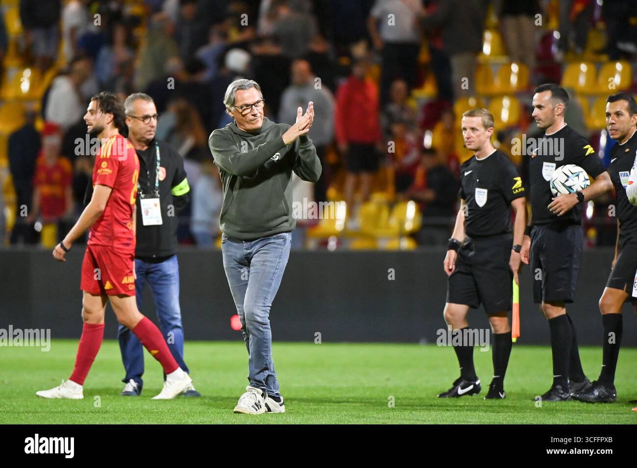 Didier SANTINI (Entraineur Rodez RAF) during Ligue 2 BKT match between Rodez and Laval at Paul ...