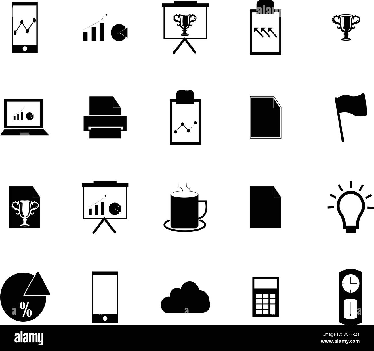Analytics business growth icon Black and White Stock Photos & Images ...