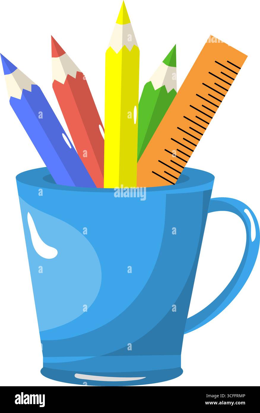 Group blue stationery on Stock Vector Images - Alamy