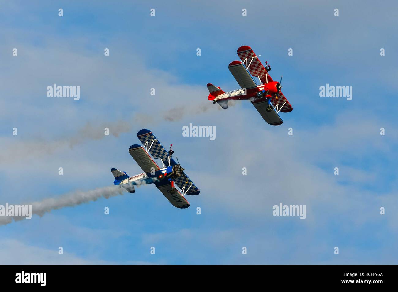 Sidmouth, Devon, UK. 22nd August 2025. UK Weather. AeroSuperbatics Wing ...
