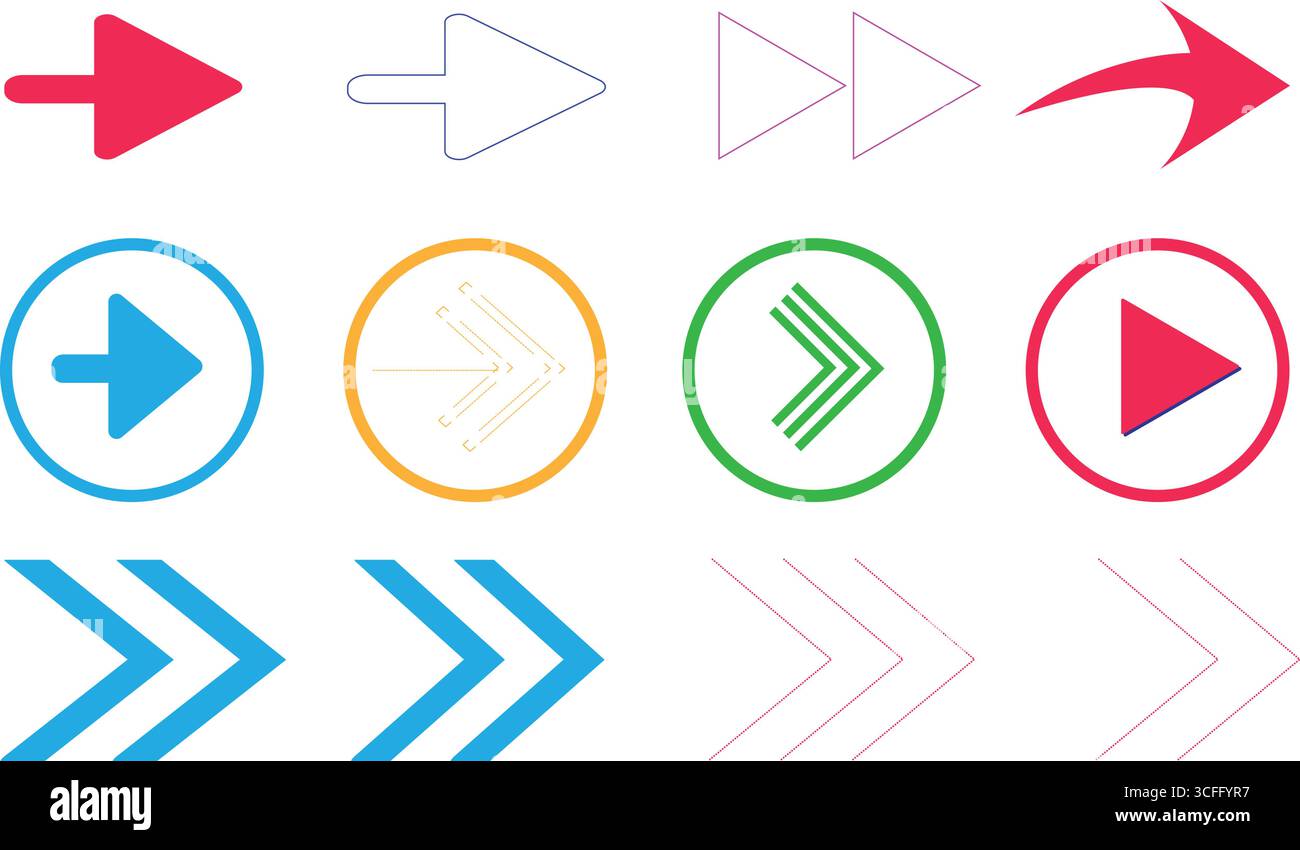 Play icon collection Stock Vector Images - Alamy