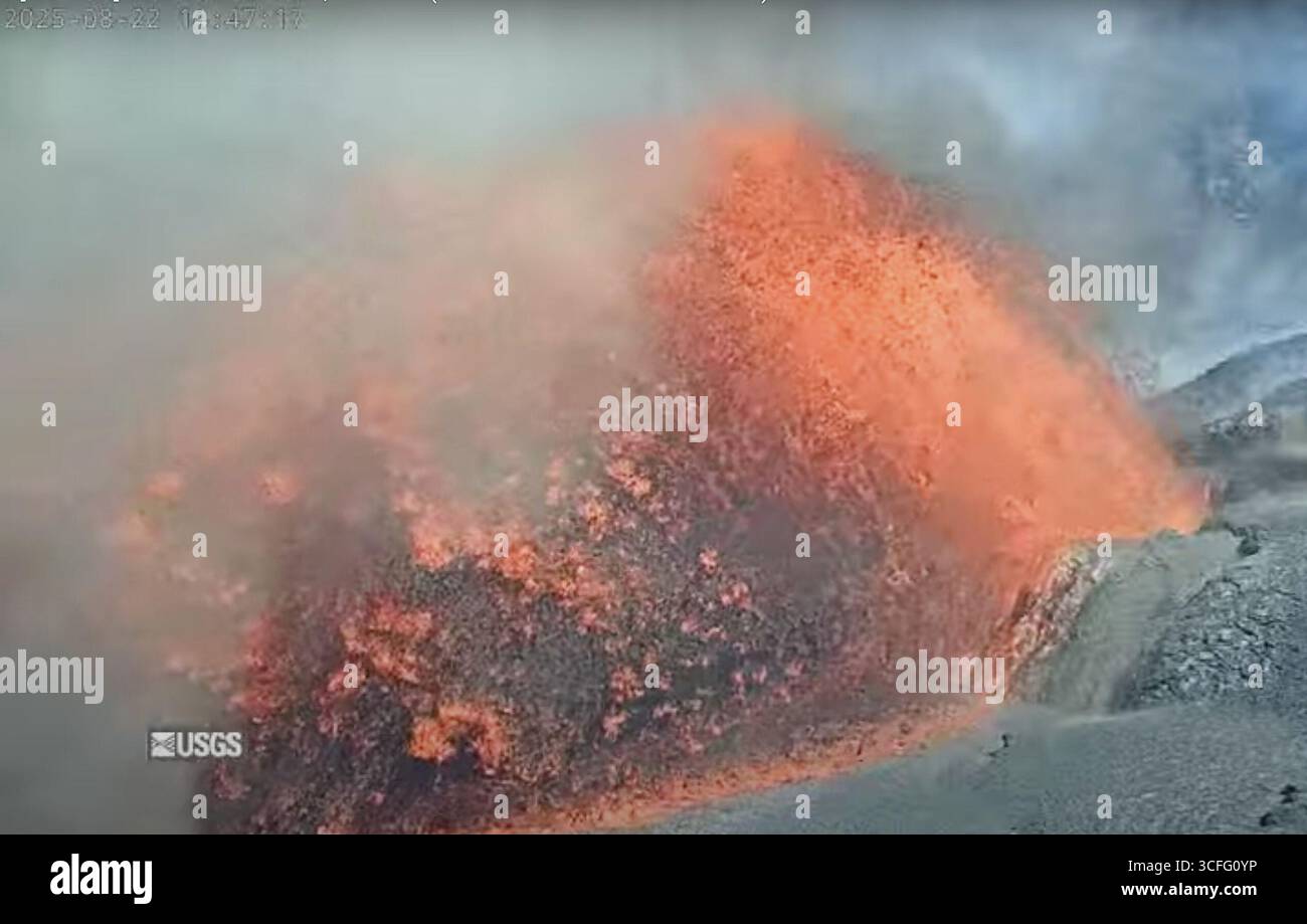 In this screenshot taken from video provided by the U.S. Geological ...