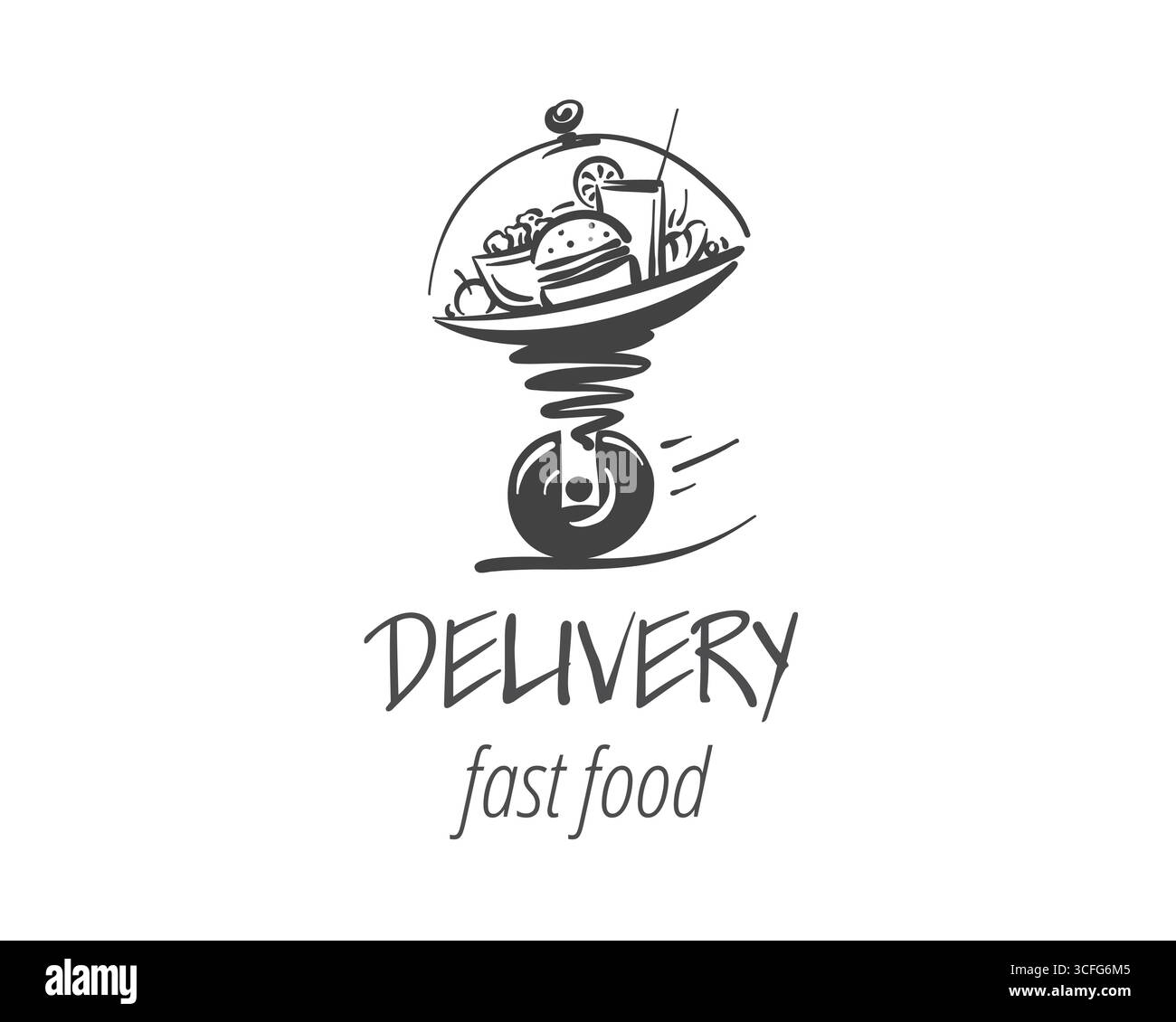 Foodie logo design Stock Vector Images - Alamy