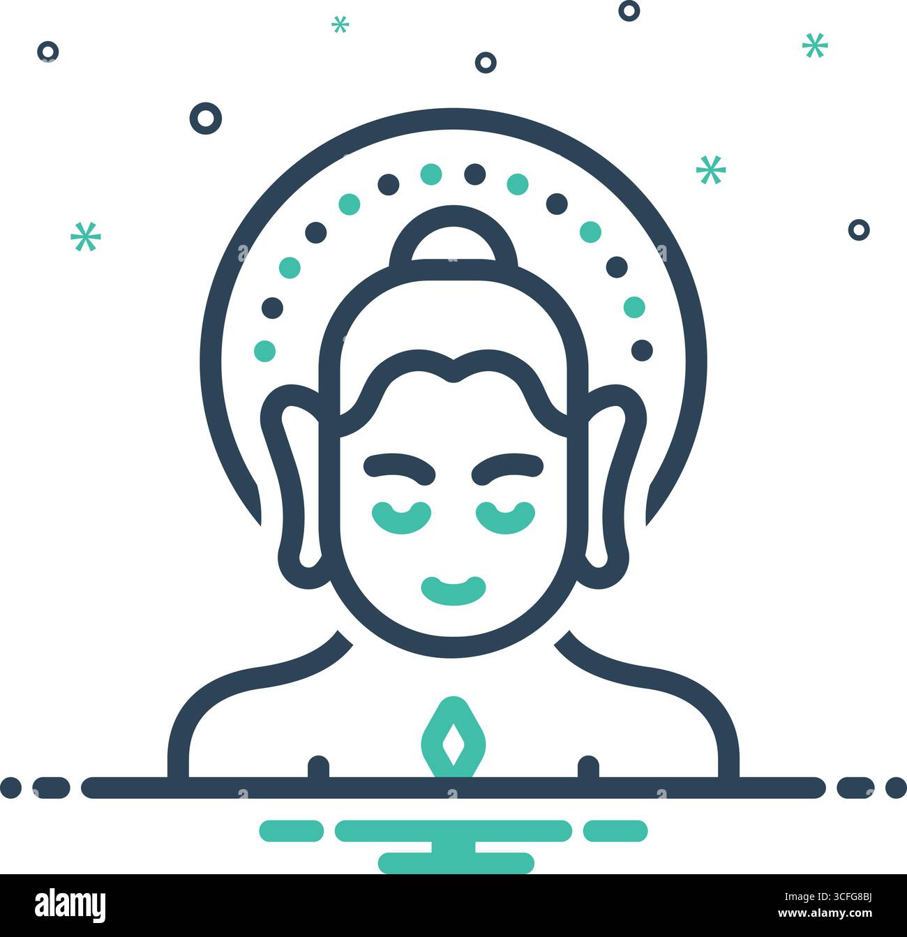 Jainism icon Cut Out Stock Images & Pictures - Alamy