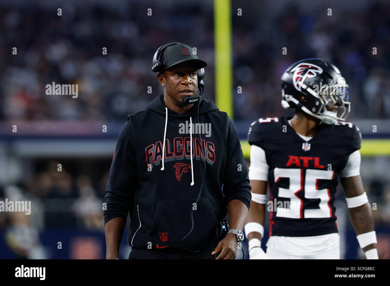 Atlanta Falcons head coach Raheem Morris during a NFL preseason ...