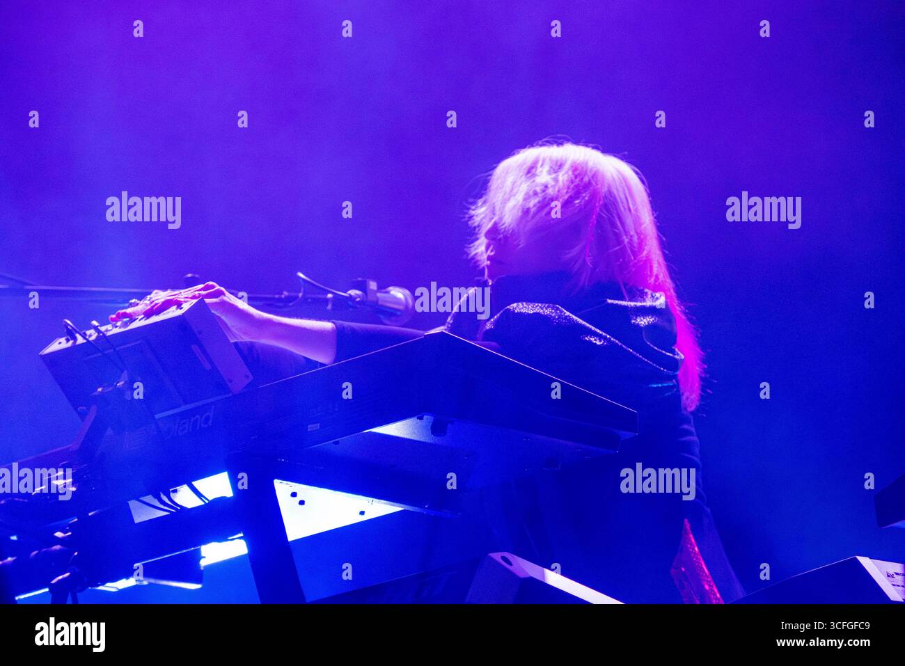 Halifax, UK, 22nd August 2025. Sister Bliss, founding member and ...