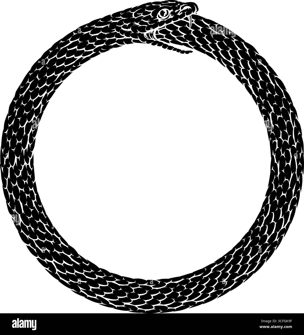 Snake eating its tail drawing hi-res stock photography and images - Alamy
