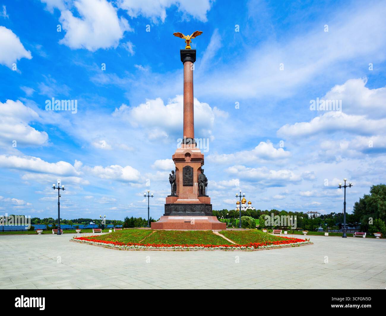Monument to the 1000th anniversary of Yaroslavl city at Strelka public ...