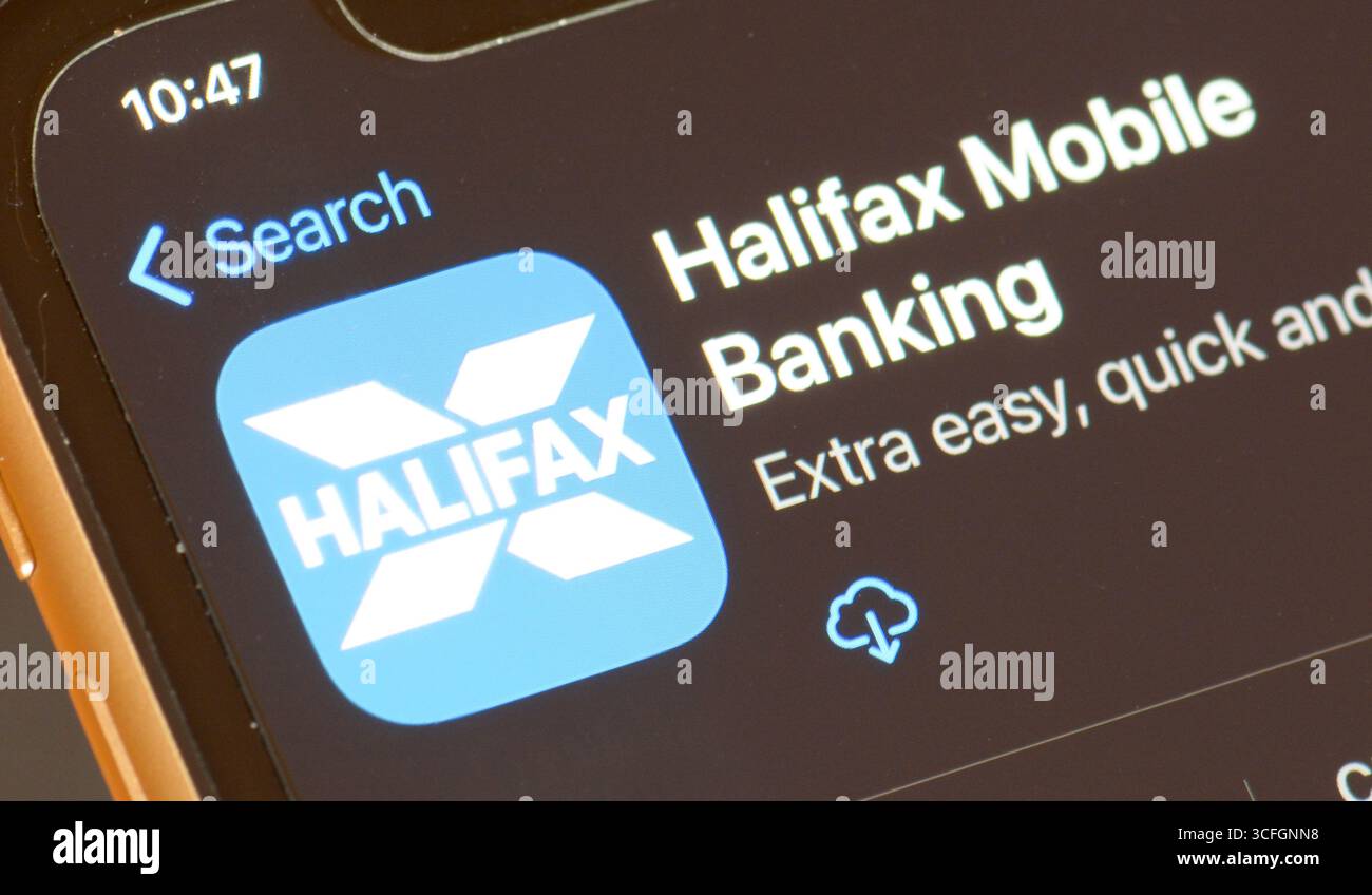 Halifax mobile banking logo hi-res stock photography and images - Alamy