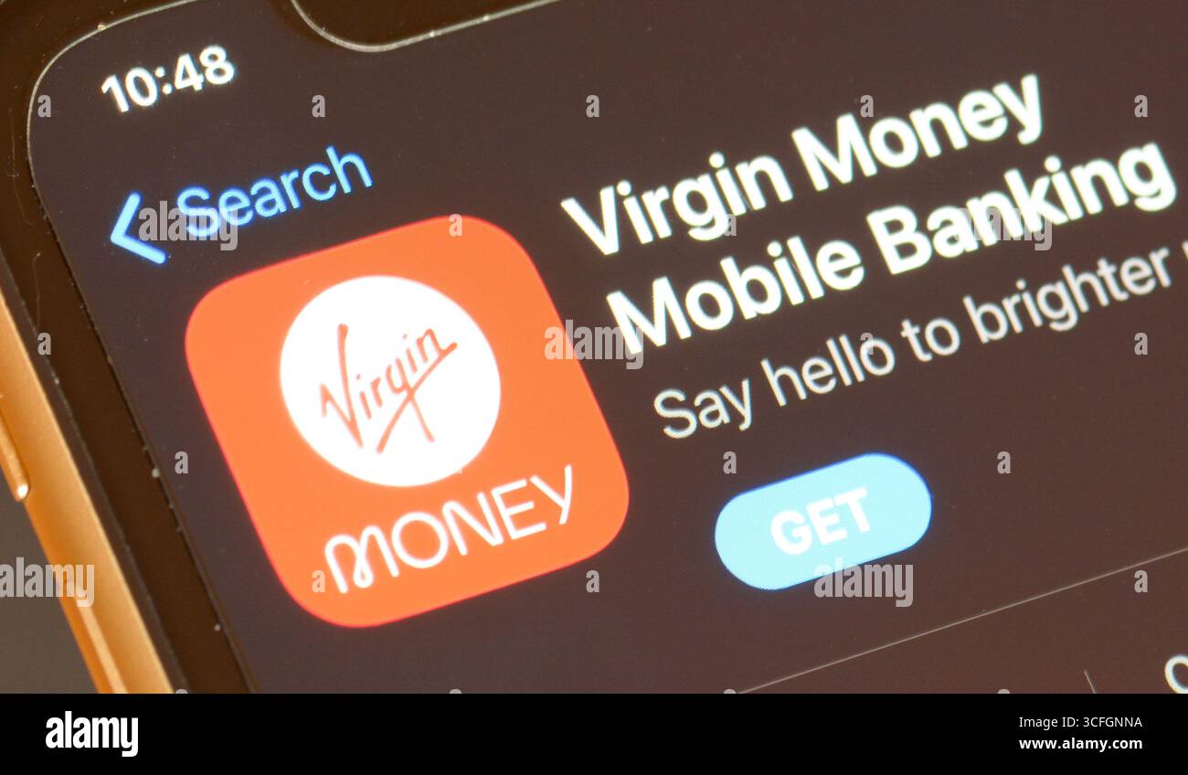 Virgin Money Mobile Banking app in the Apple App Store Stock Photo - Alamy