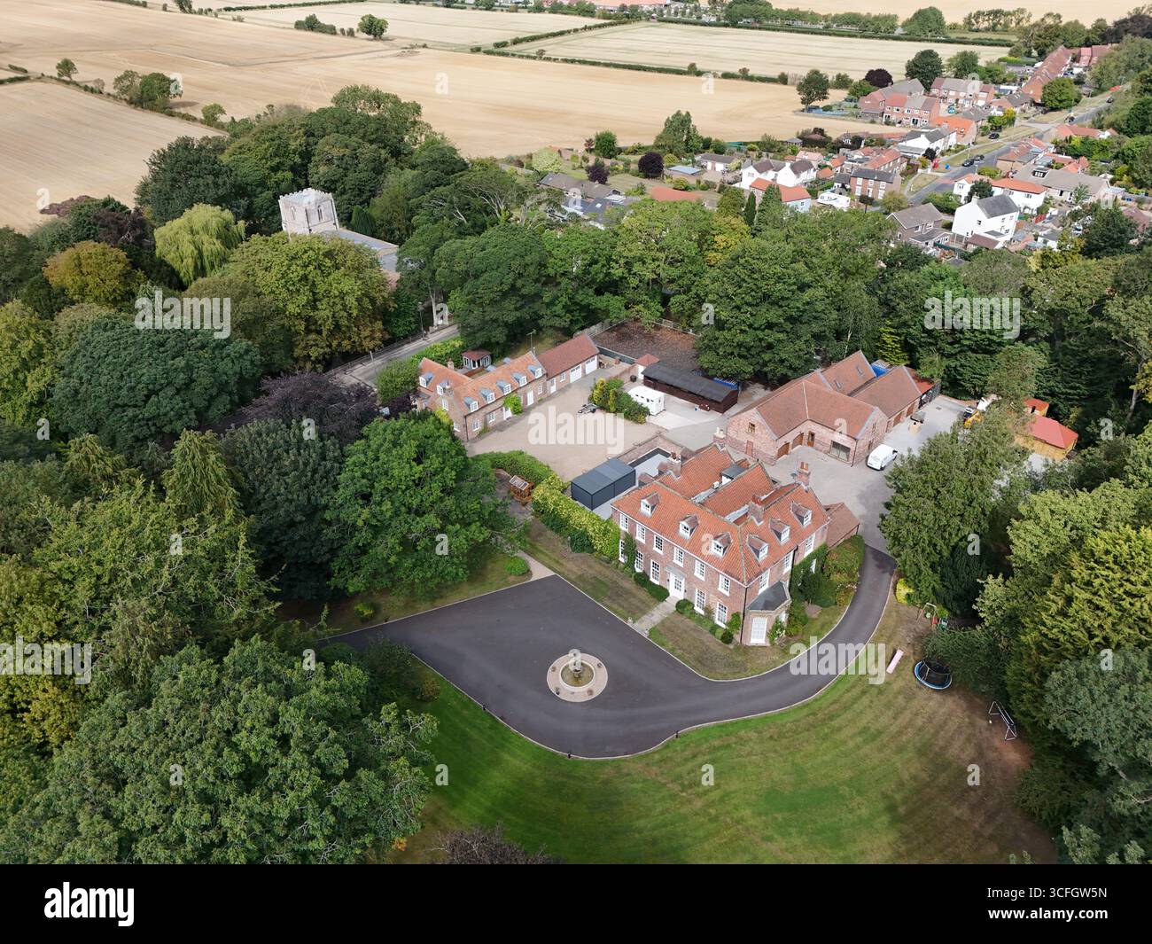 Aerial view of sigglesthorne hall hi-res stock photography and images ...