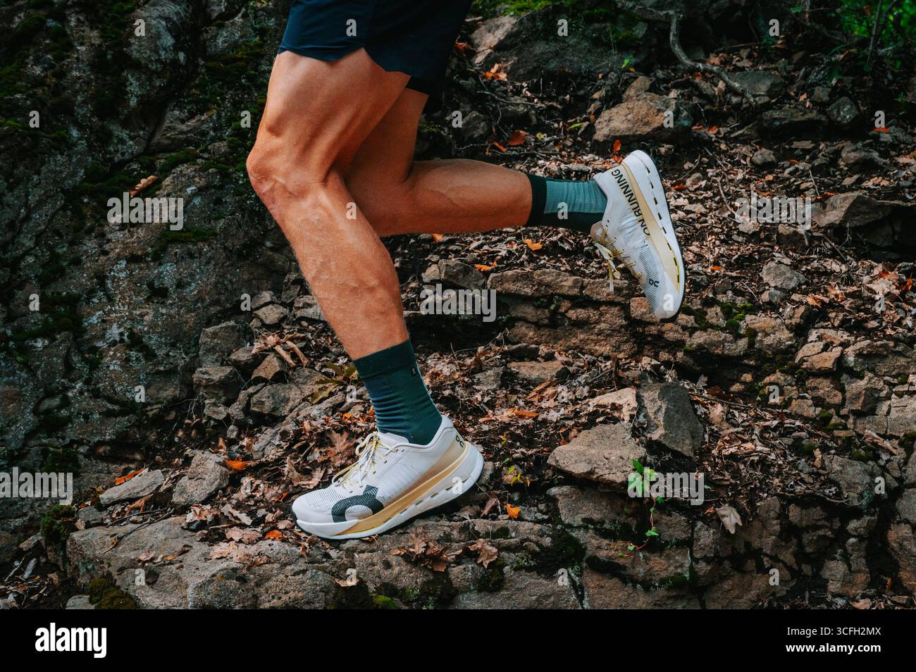 VIENNA, AUSTRIA, MAY 5, 2025: On Cloudultra Pro white trail running ...