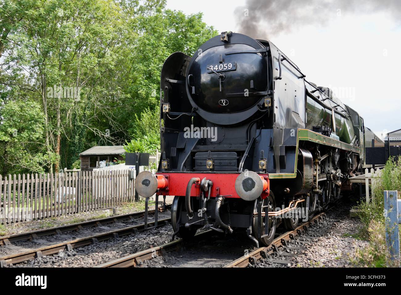 Steam Train 34059 Sir Archibald Sinclair on The Bluebell Railway Stock ...
