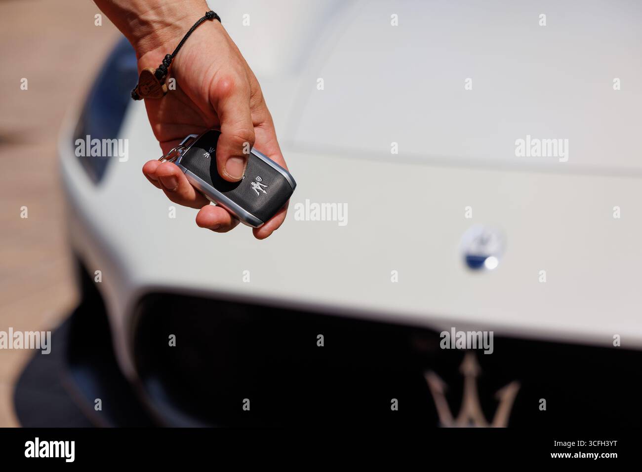 Slovenia, Ljubljana - 19 June 2025: White Maserati MC20 Super sports ...