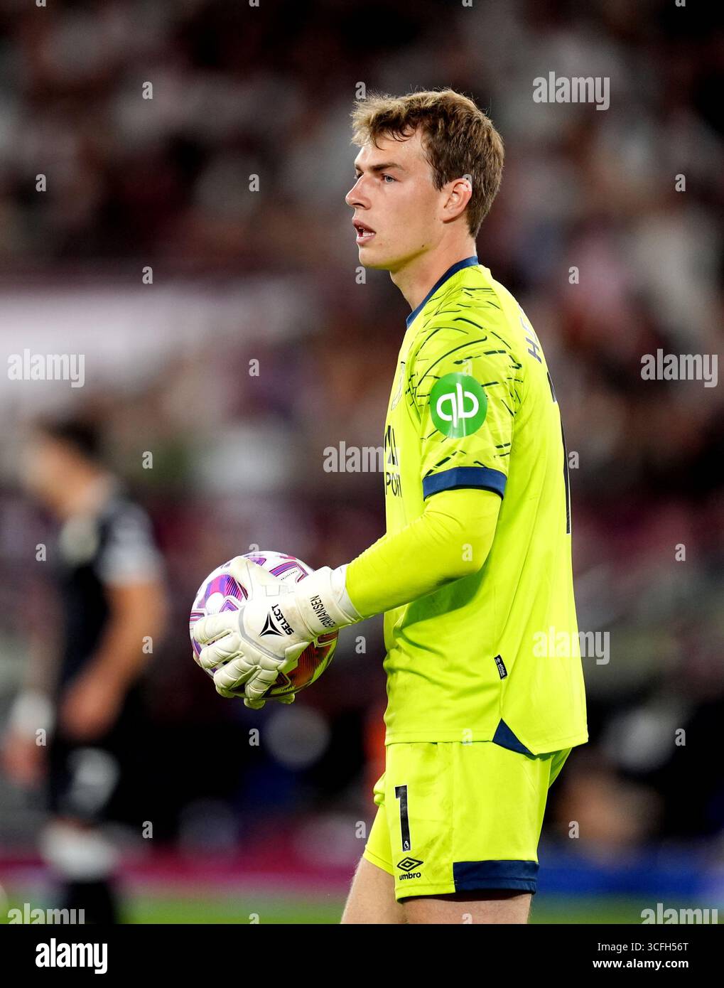West Ham United goalkeeper Mads Hermansen during the Premier League ...