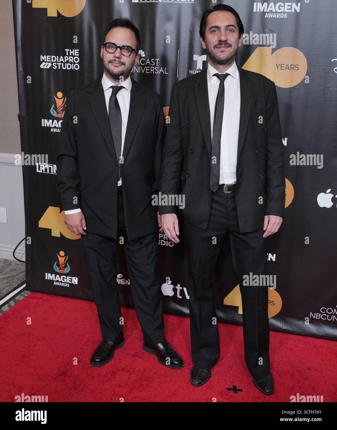 (L-R) Javier Nuño and Joe Rodriguez arrives at The 40th Annual Imagen ...