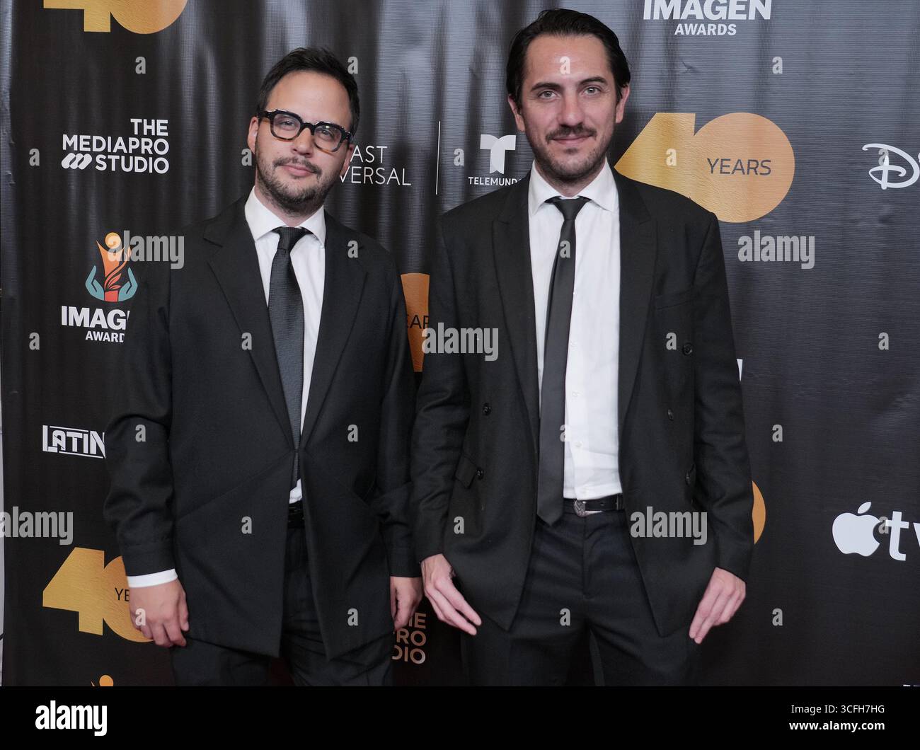 (L-R) Javier Nuño and Joe Rodriguez arrives at The 40th Annual Imagen ...