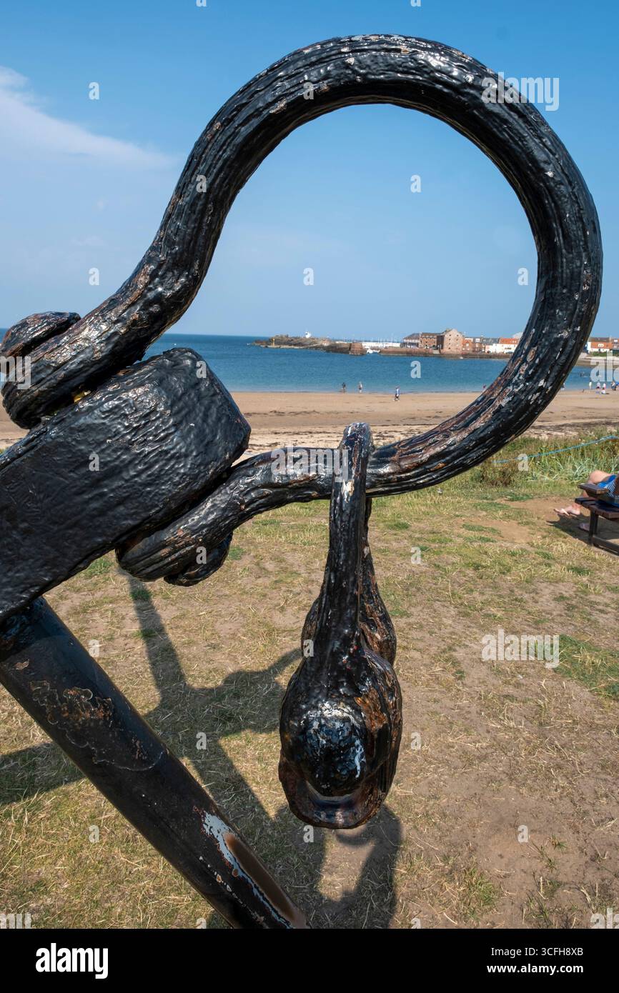 Old anchor lying on North Berwick West Links, East Lothian, Scotland ...
