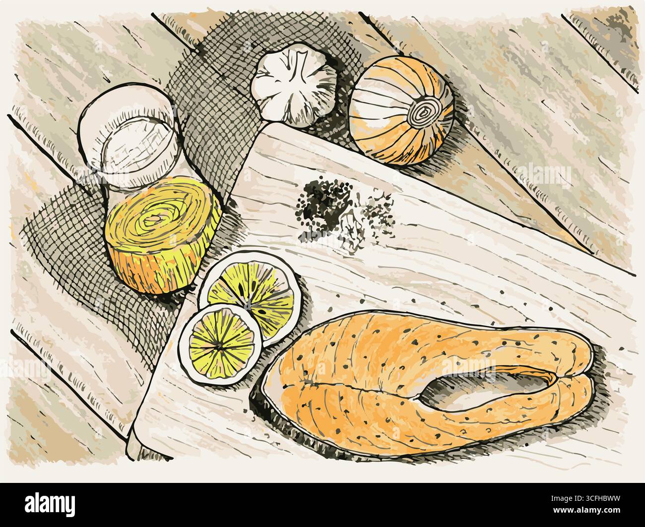 Lemon spices Stock Vector Images - Alamy