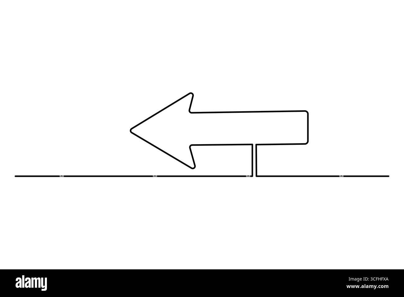 One single line arrow Stock Vector Images - Alamy