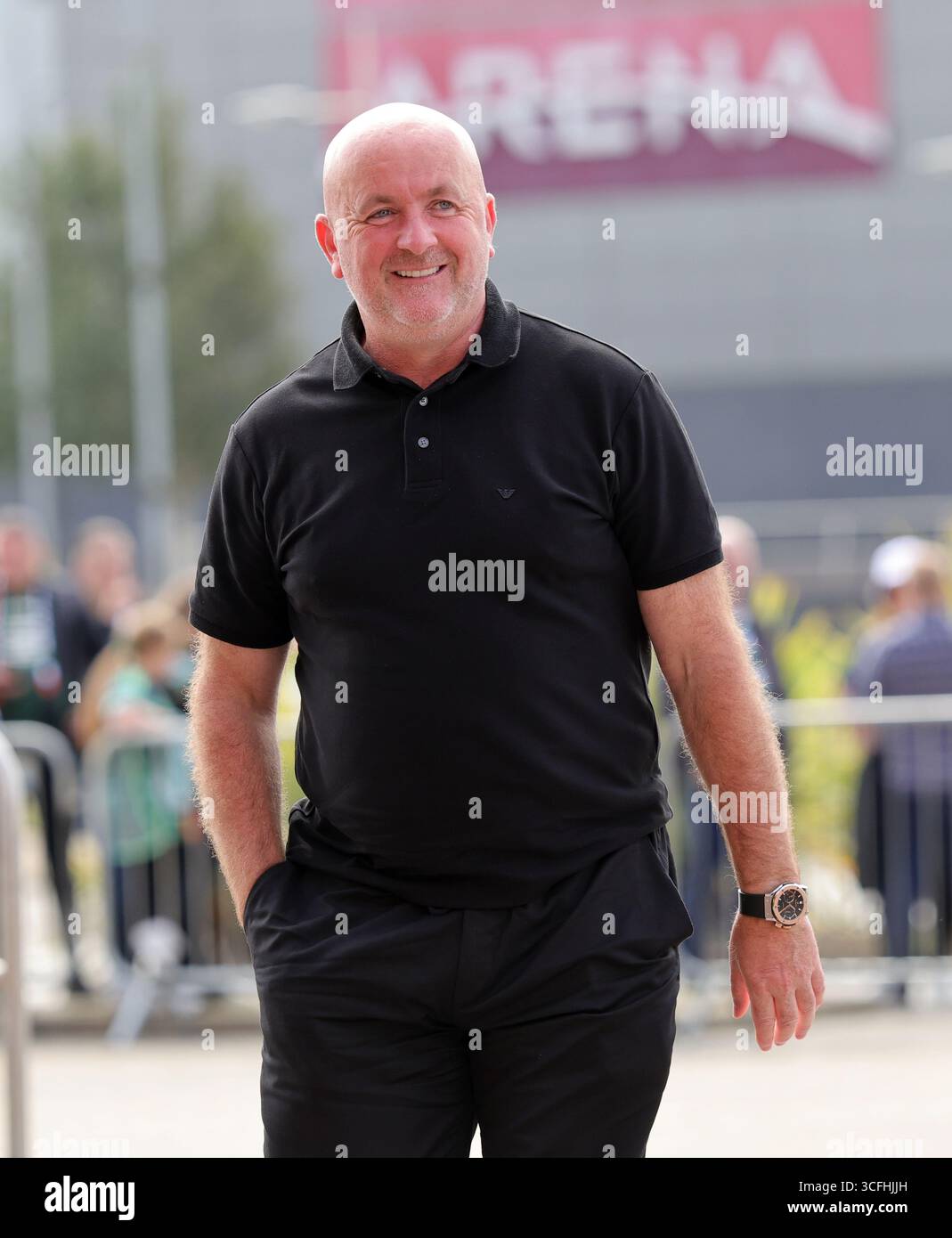 Livingston manager David Martindale arrives at the ground ahead of the ...