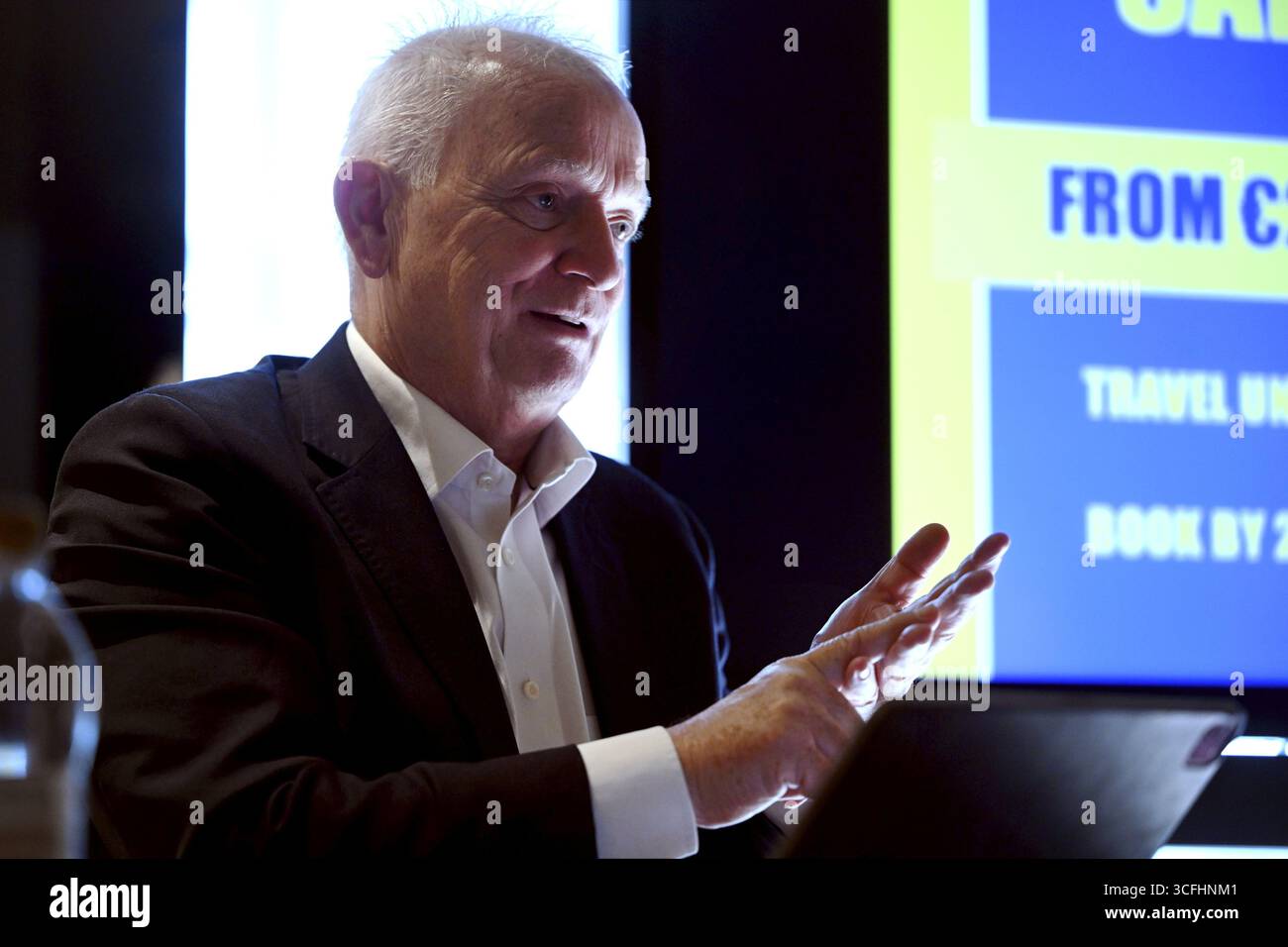 Irish budget airline Ryanair DAC CEO Eddie Wilson during his press ...