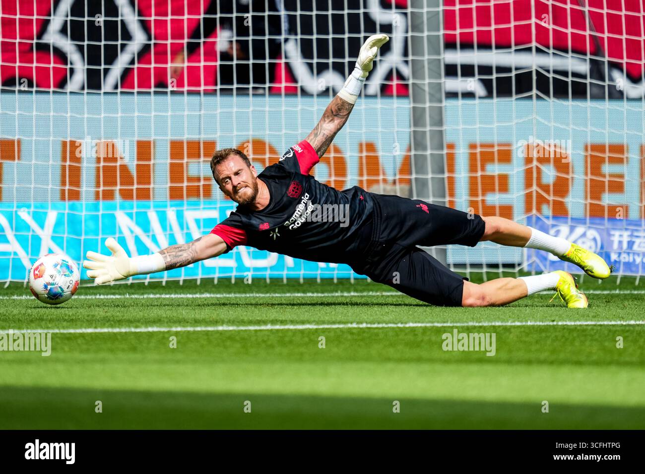 LEVERKUSEN, GERMANY - AUGUST 23: Bayer 04 Leverkusen goalkeeper Mark ...