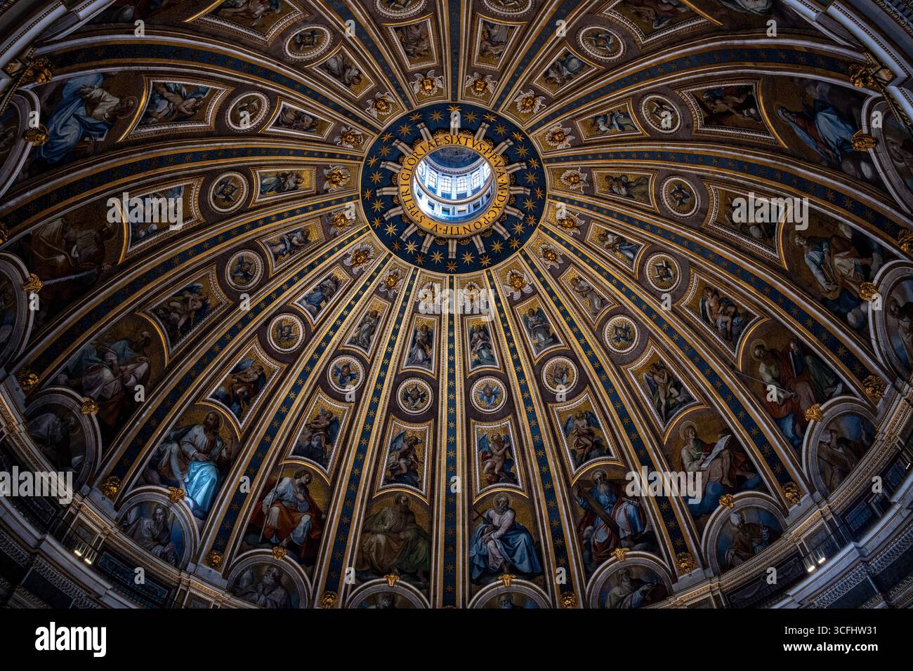 Daily Life in Vatican City A general view showing the dome inside St ...