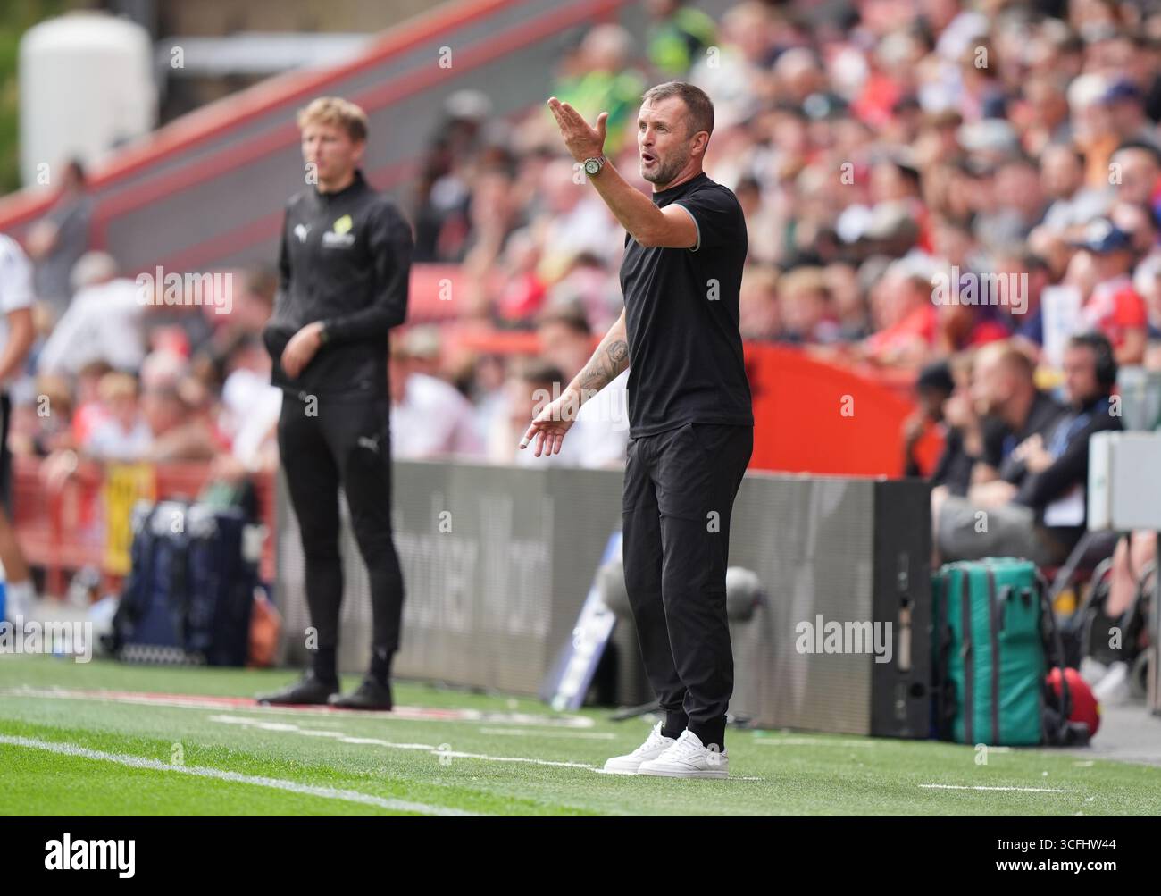Charlton Athletic manager Nathan Jones gestures on the touchline during ...