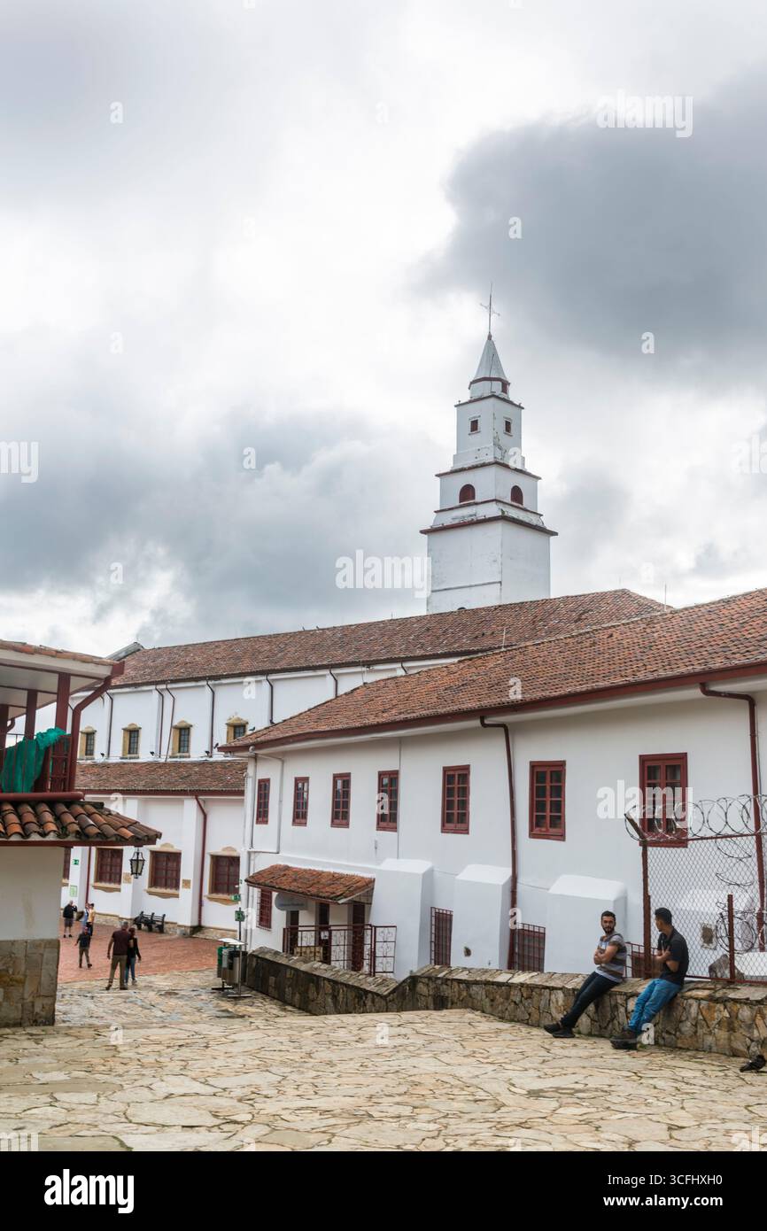 The 17th-century monastery on Cerro Monserrate. Bogota, Colombia Stock ...