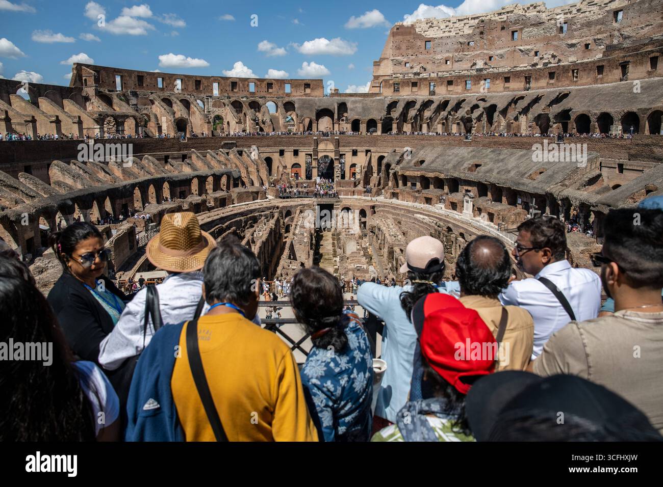Daily Life in Rome A General view showing visitors inside the colosseum ...