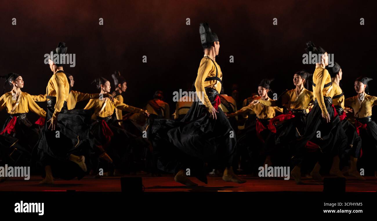 Corps de ballet performs during dress rehearsal for Hong Kong Ballet ...