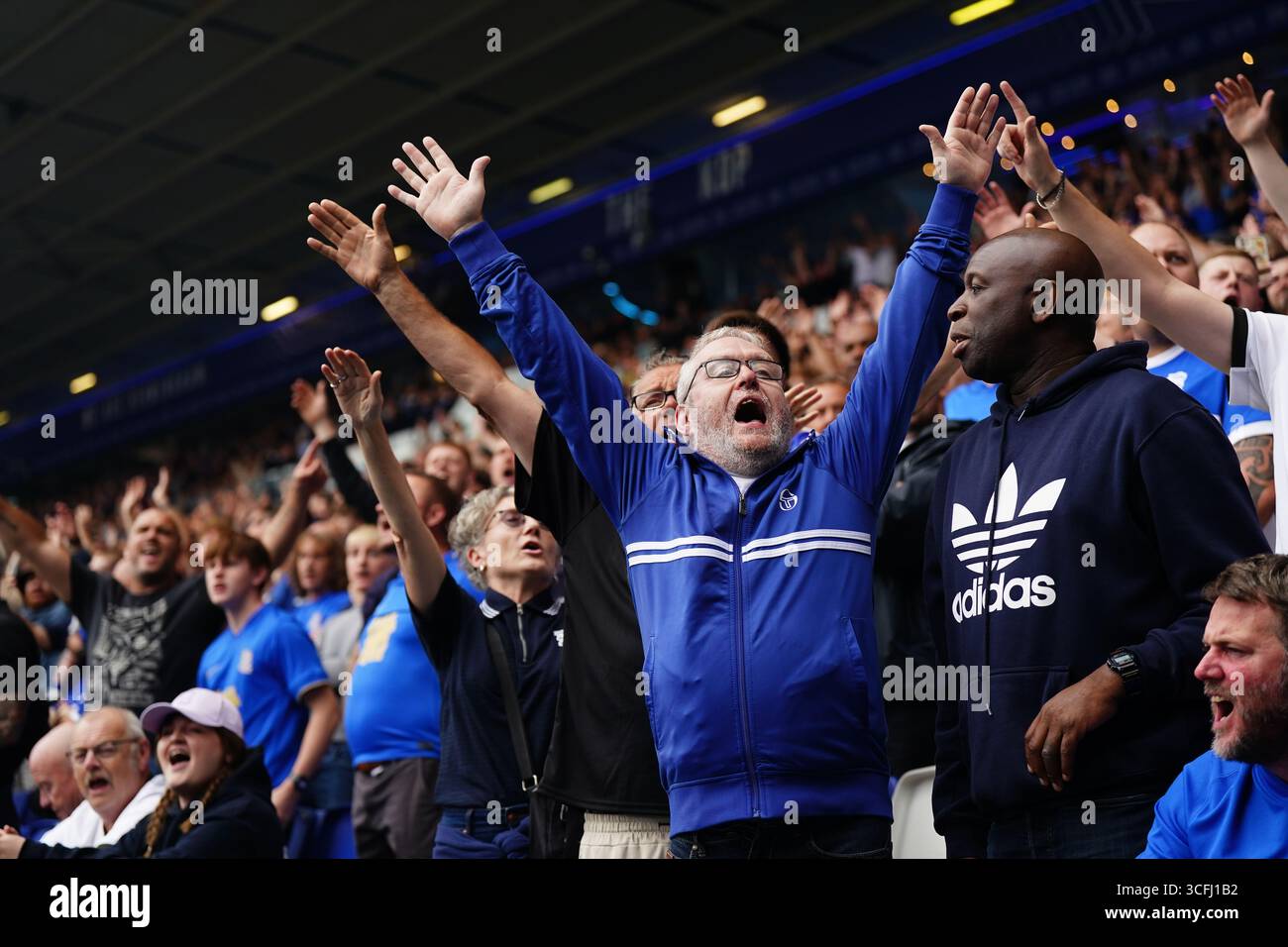 Birmingham City fans in the stands, ahead of the Sky Bet Championship ...