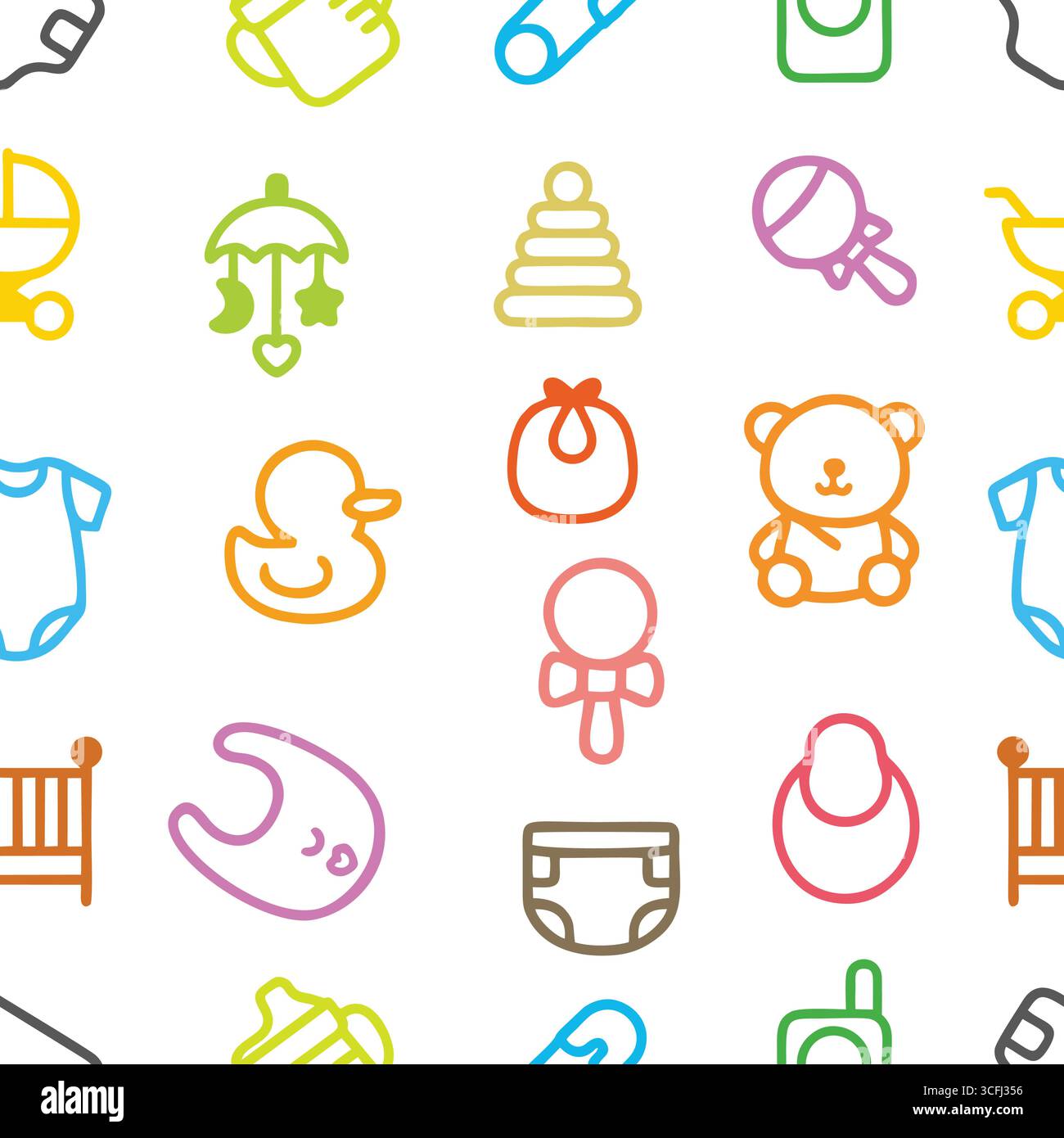 Baby shower theme vector hi-res stock photography and images - Alamy