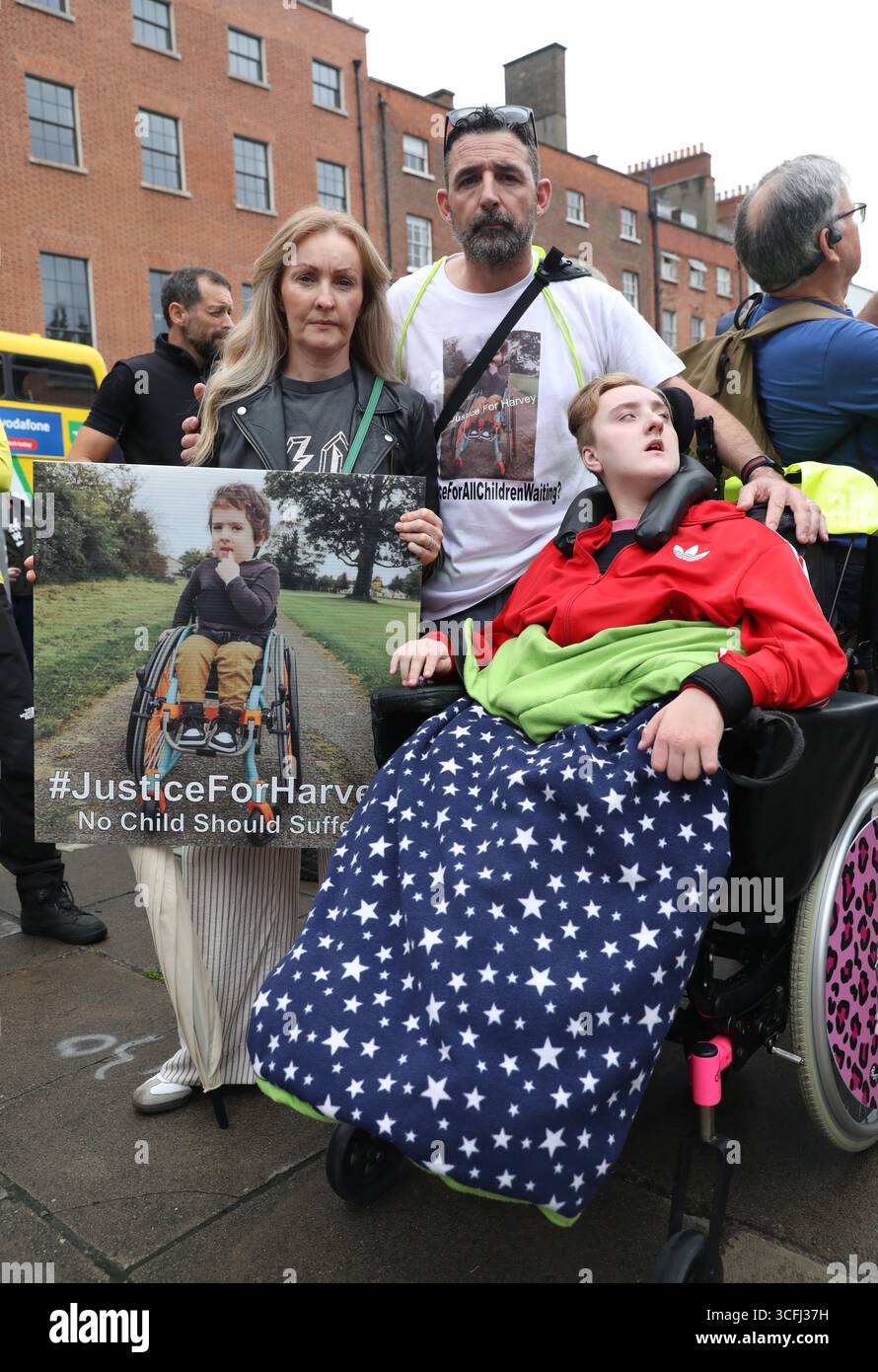 Joan Daly and Aaron Daly from Dun Laoghaire with their daughter Sophia ...