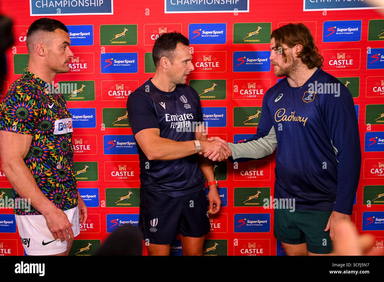 Coin toss duringThe Rugby Championship match between South Africa ...