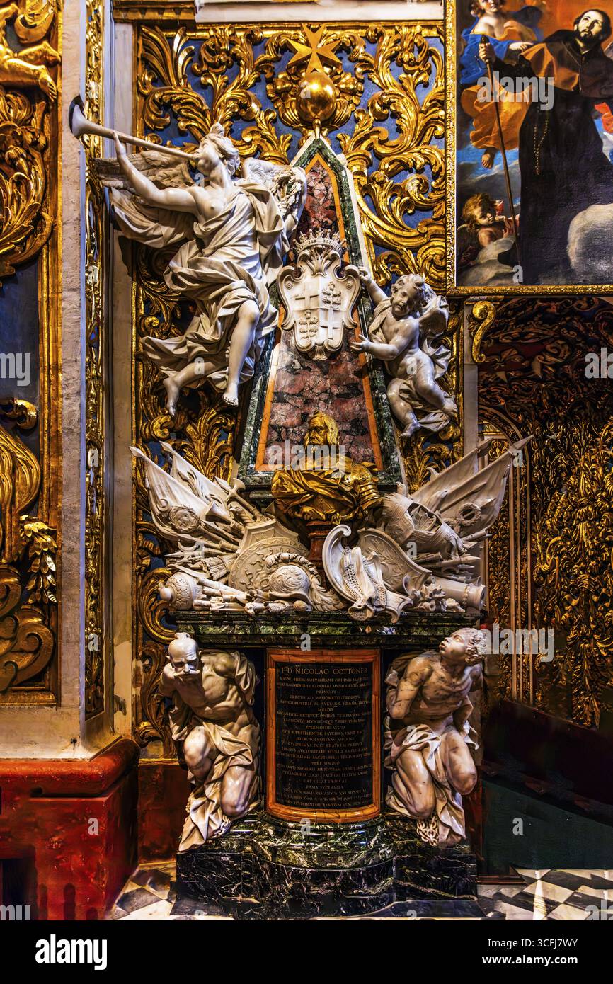 Tomb of Nicolas Cotoner y de Oleza, 61st Grand Master, St John's ...