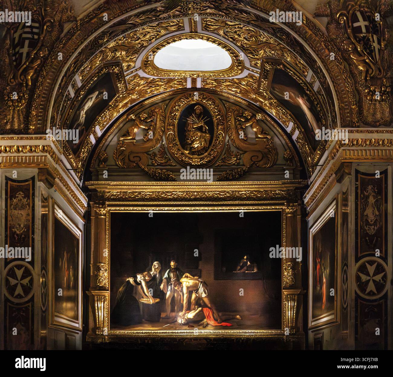 Altarpiece Beheading of St John the Baptist by Caravaggio, Oratory, St ...